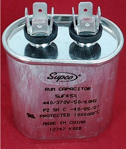 CR5X440 Supco Oval Run Capacitor 5 MFD 440V